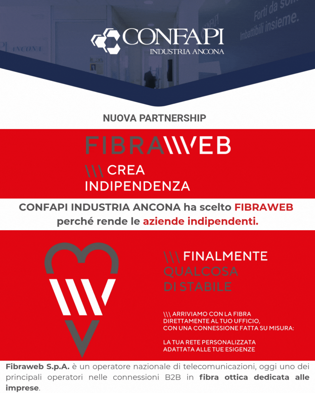 NUOVA PARTNERSHIP: CONFAPI INDUSTRIA ANCONA SCEGLIE FIBRAWEB PERCHE ...